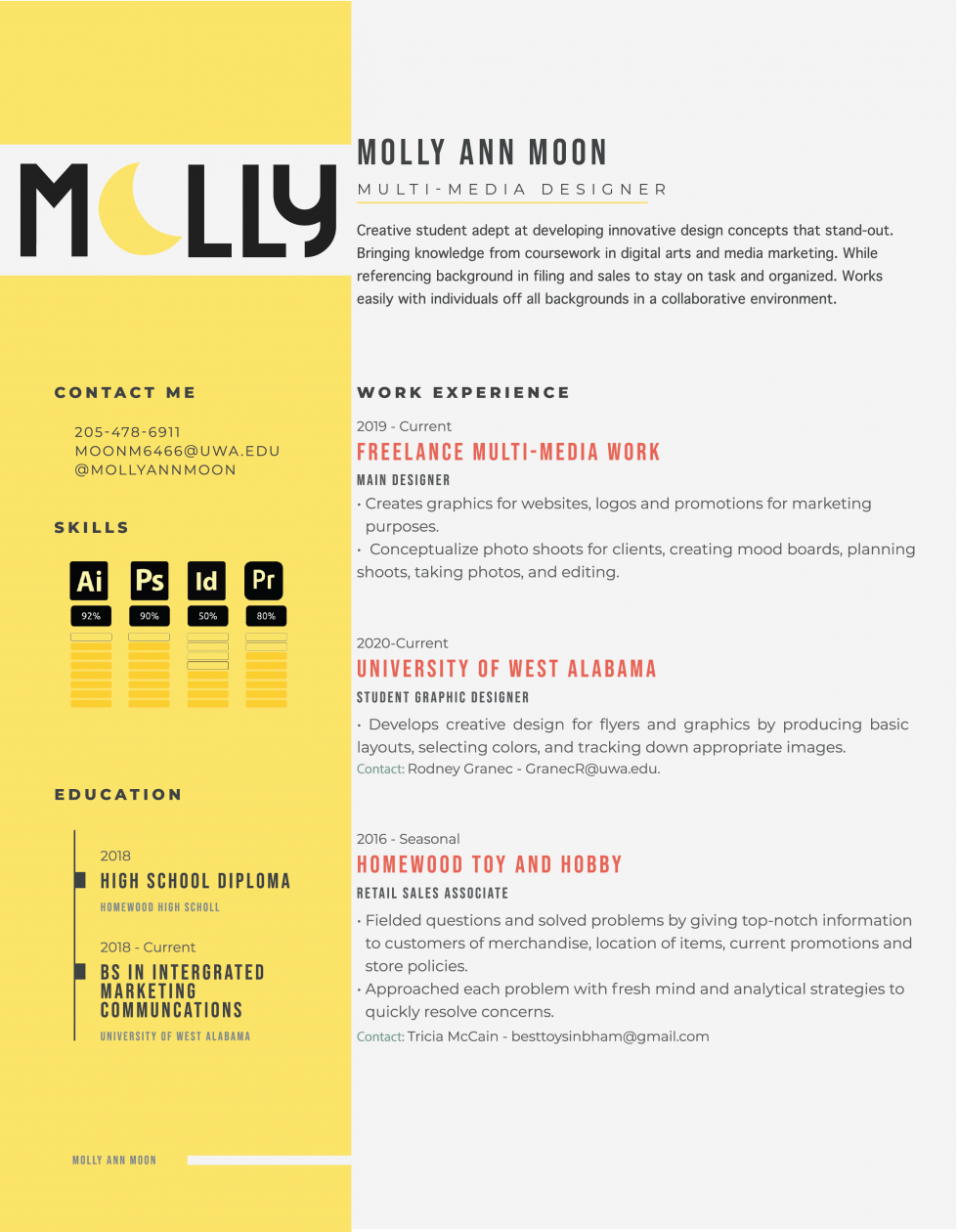 Resume | Molly Ann Moon